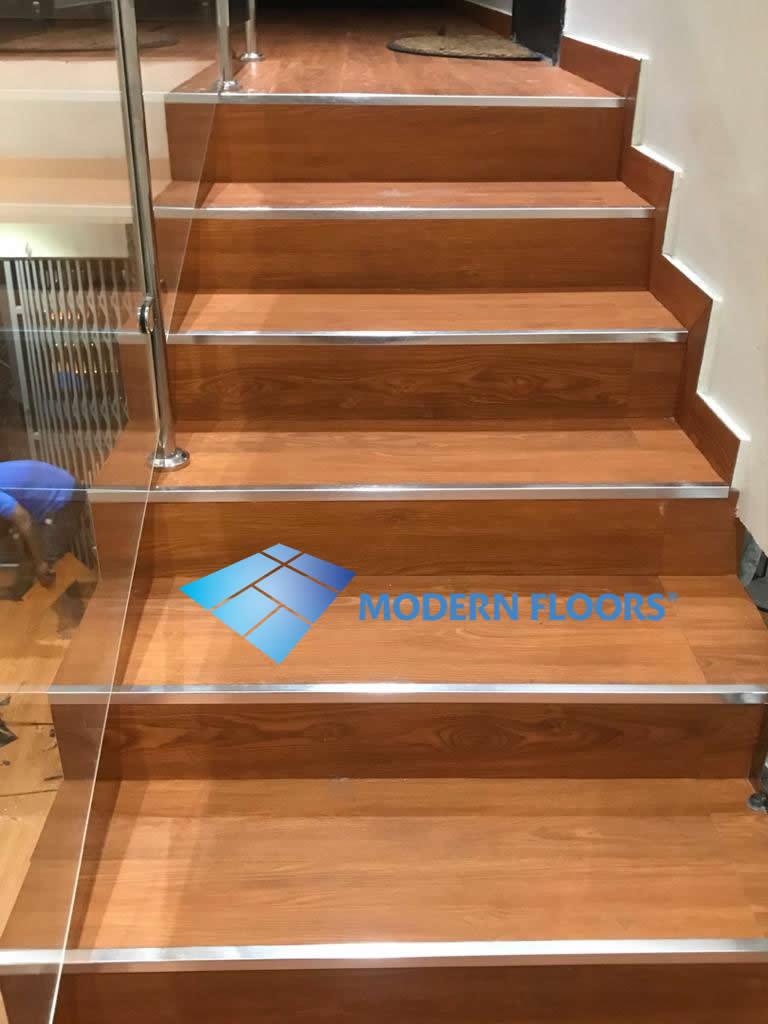 Walnut Brown SPC Super Core Click Lock Tiles + IXPE Back Pad